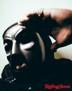 M Huncho unveils striking new mask at London show