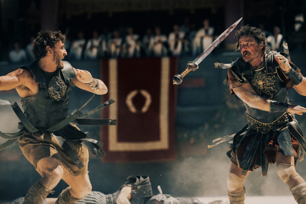 Paul Mescal and Pedro Pascal enter the arena in bloody ‘Gladiator II ...